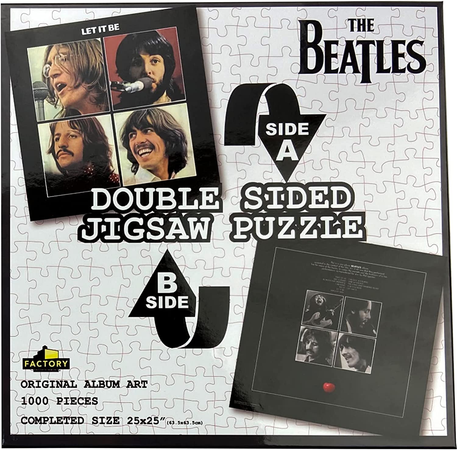 Factory Entertainment The Beatles Let It Be Double Sided Album Art Jig ...